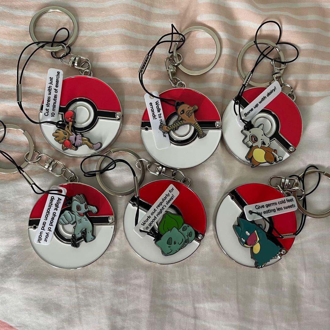 Pokemon Keychains - Set of 6 Pokemons, Hobbies & Toys, Memorabilia ...
