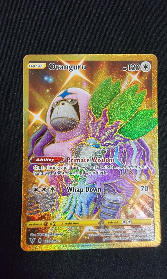 Pokemon Oranguru Gold Card 199/185, Hobbies & Toys, Toys & Games on ...