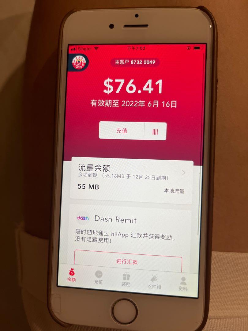 Prepaid Singtel line with $76.41 in credits, Mobile Phones & Gadgets ...