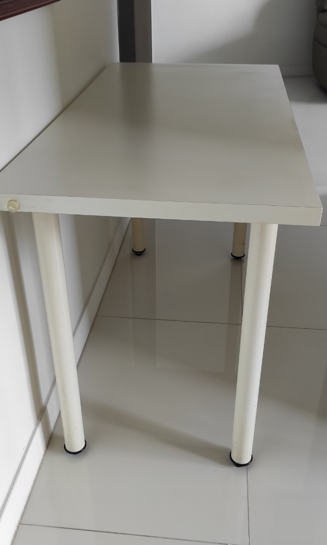 Simple white table, Furniture & Home Living, Furniture, Tables & Sets ...