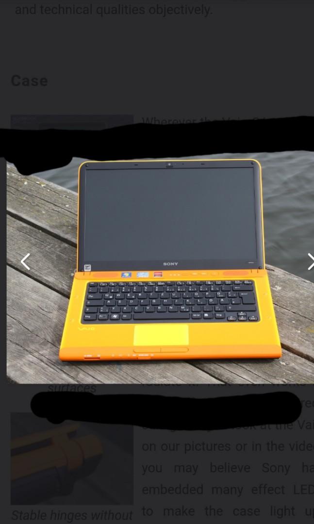 Sony Vaio Orange laptop, Computers & Tech, Laptops & Notebooks on Carousell