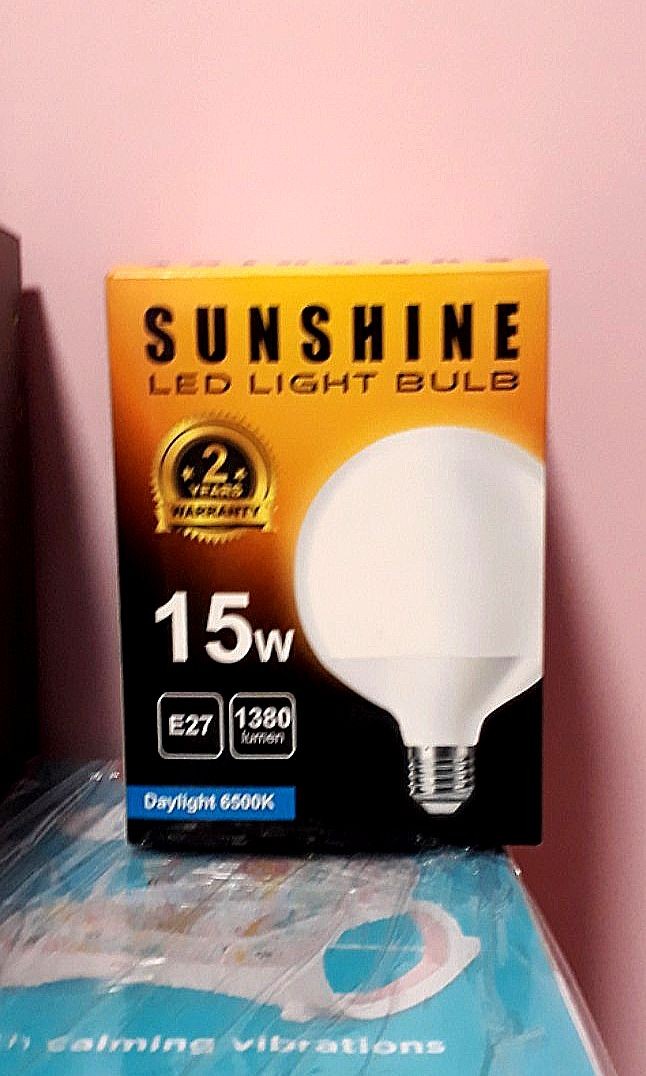 Sunshine 15W LED Light Bulb E27 1380lumen Daylight 6500K, Furniture ...