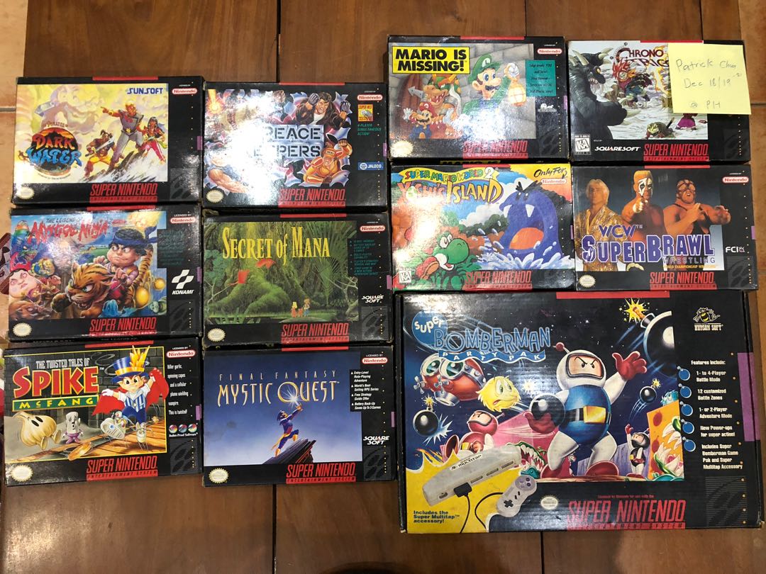 Super Nintendo SNES Boxed Games, Video Gaming, Video Games, Nintendo on ...
