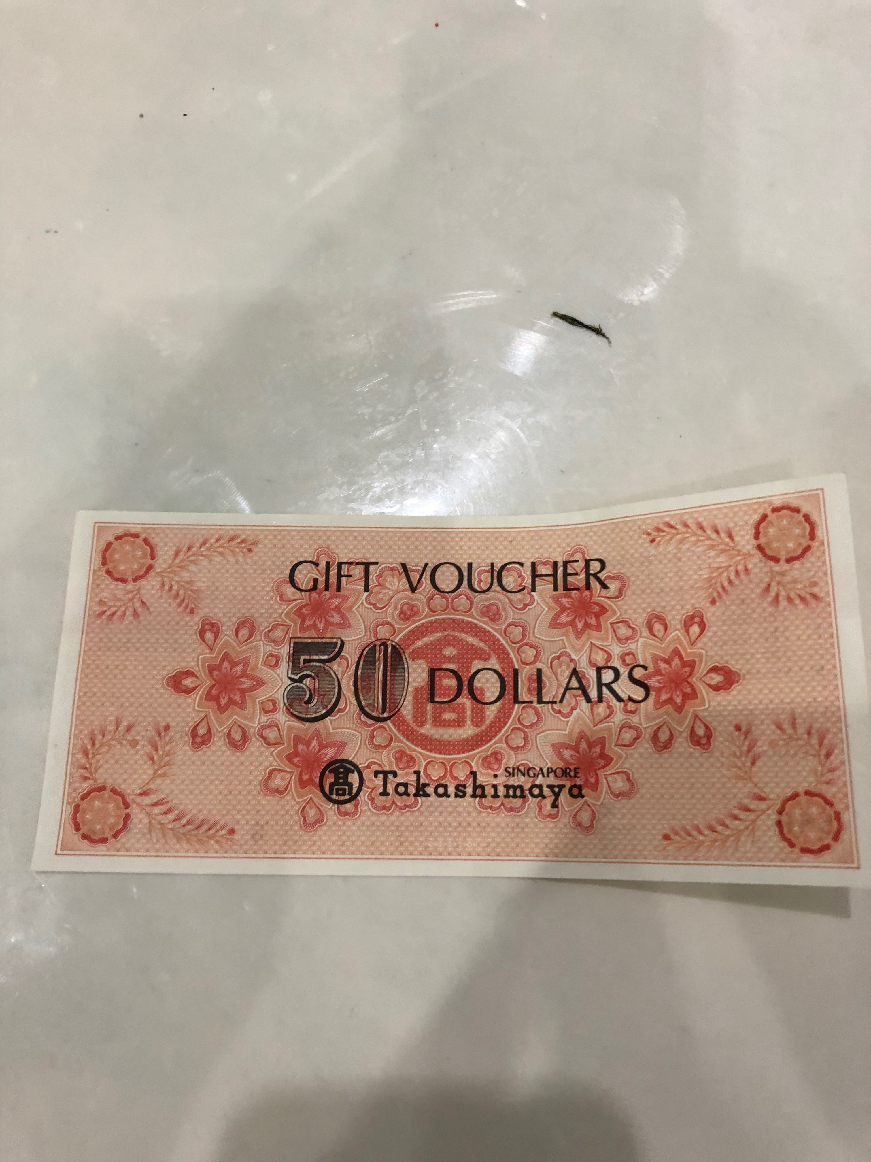 Takashimaya - $50 voucher, Tickets & Vouchers, Vouchers on Carousell
