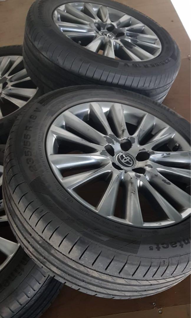 Toyota Harrier 18” rims (used), Car Accessories, Tyres & Rims on Carousell