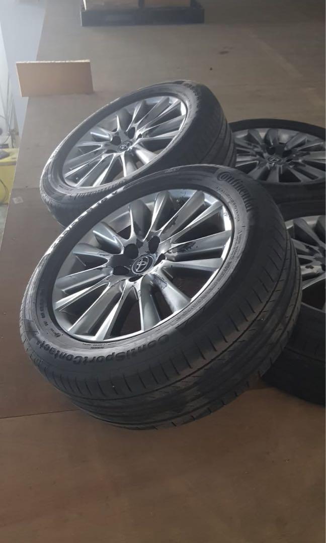Toyota Harrier 18” rims (used), Car Accessories, Tyres & Rims on Carousell