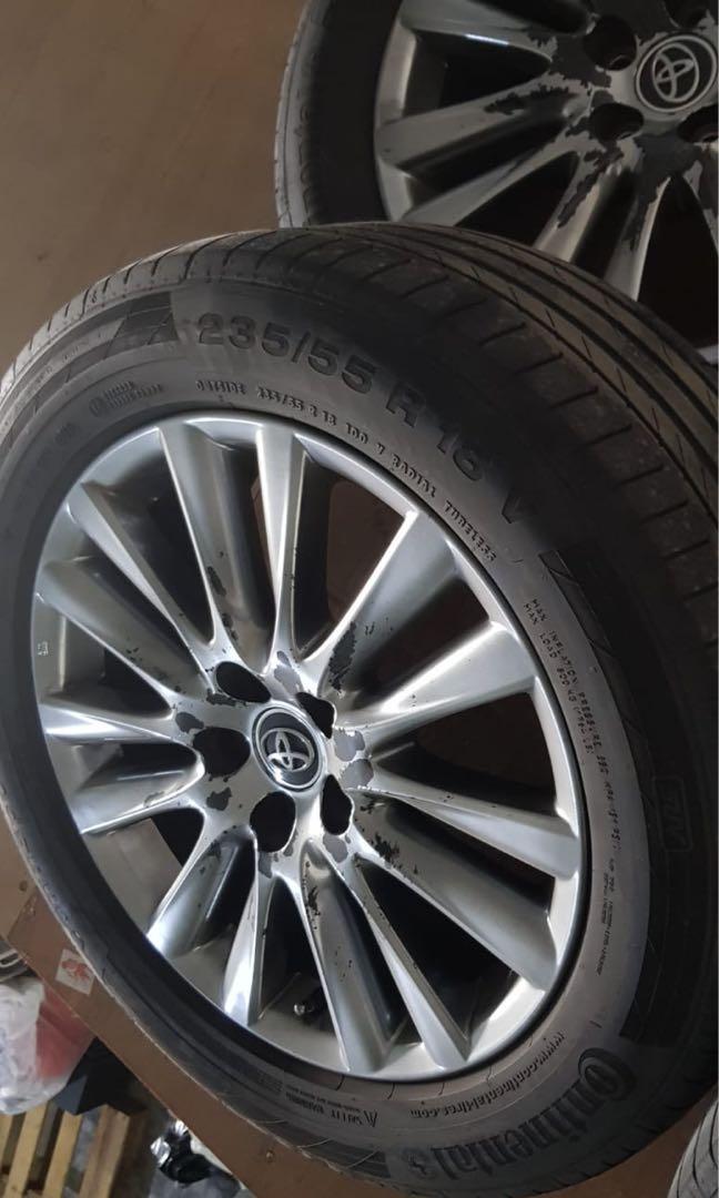 Toyota Harrier 18” rims (used), Car Accessories, Tyres & Rims on Carousell