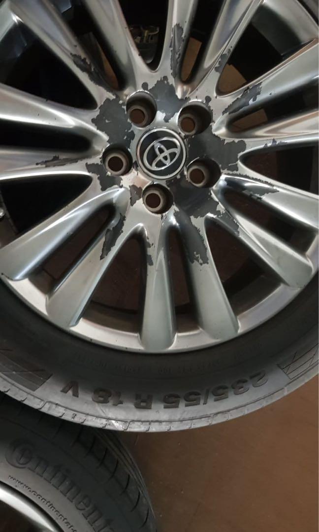Toyota Harrier 18” rims (used), Car Accessories, Tyres & Rims on Carousell