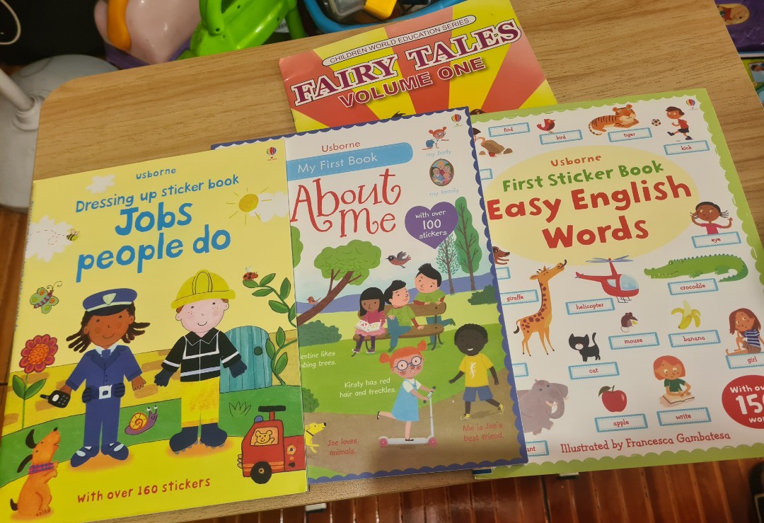 Usborne Sticker Books Set of 3 with Freebie, Hobbies & Toys, Books ...