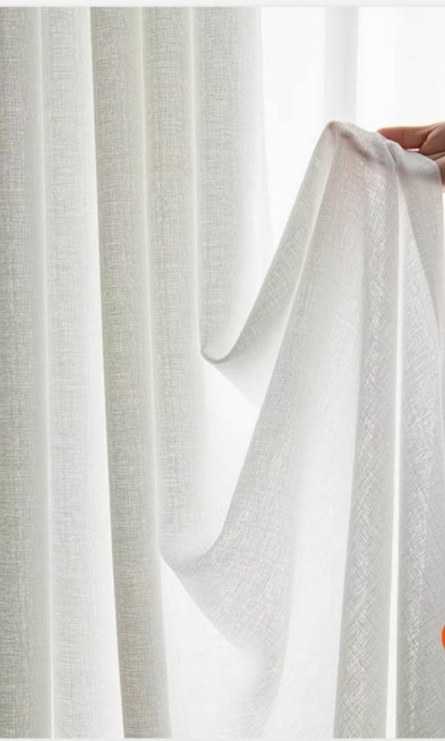 White curtain 3M* 2.5M (L), Furniture & Home Living, Home Decor ...