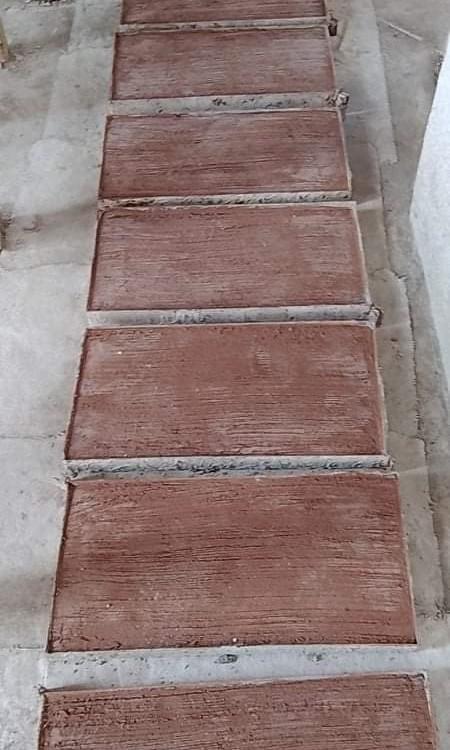 Wooden style brown stepping stones 12x24 inches, Furniture & Home ...