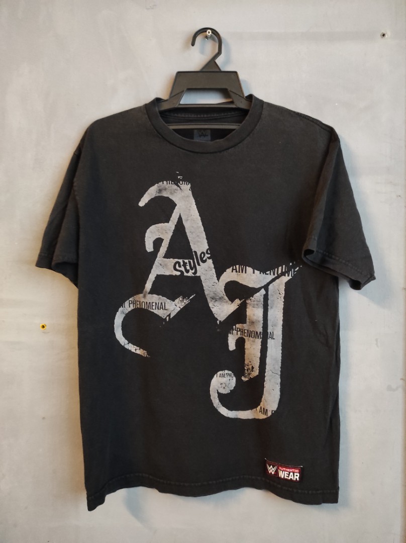 WWE Authentic AJ Styles, Men's Fashion, Tops & Sets, Tshirts & Polo ...