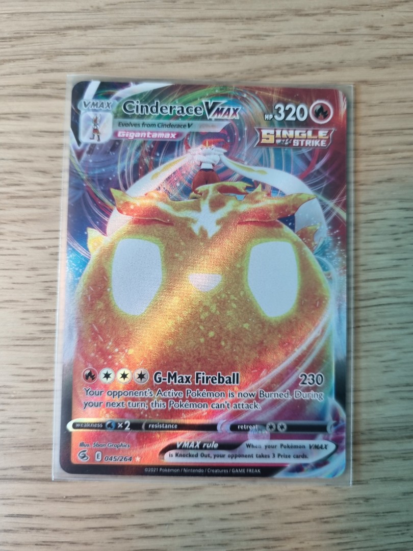 045/264 - Cinderace Vmax - Fusion strike, Hobbies & Toys, Toys & Games ...