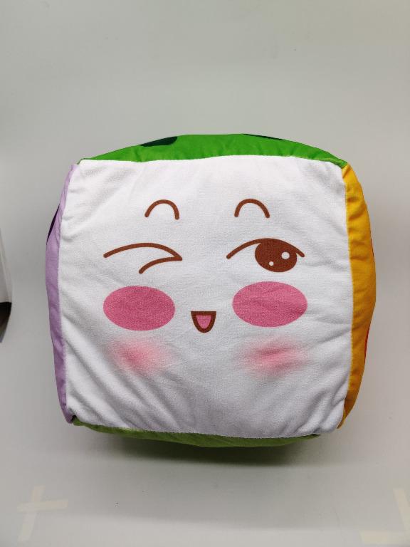 25cm Colourful Dice Cushion Pillow, Furniture & Home Living, Home Decor ...