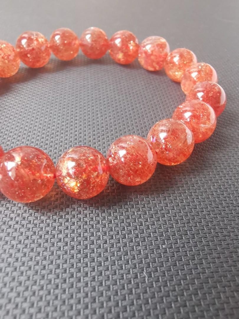 金太阳石 Golden Sunstone Bracelet (10.6mm), Women's Fashion, Jewelry ...
