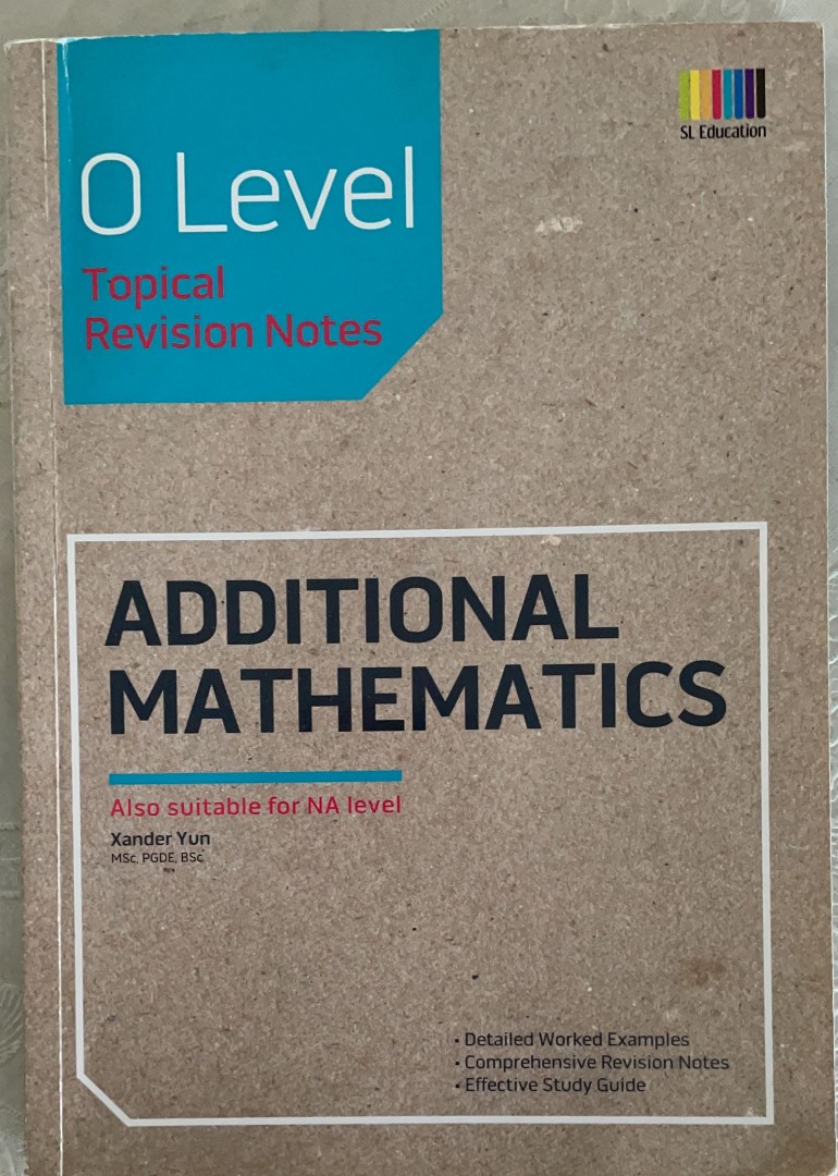 A Math and Math O level Topical Revision Notes, Hobbies & Toys, Books ...