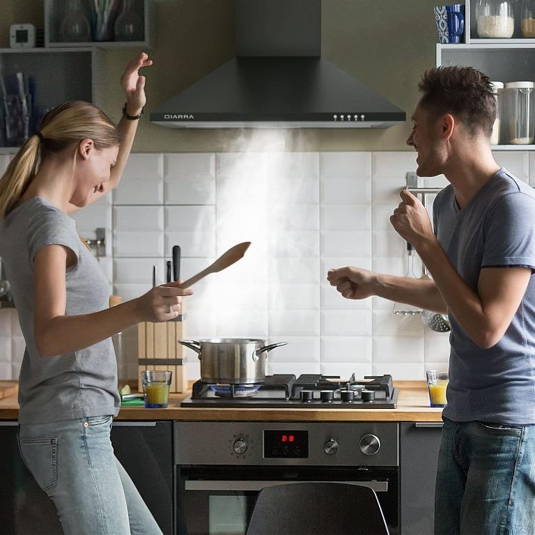 (AL) CIARRA CBCB6201 60cm Chimney Cooker Hood Class A with Carbon ...