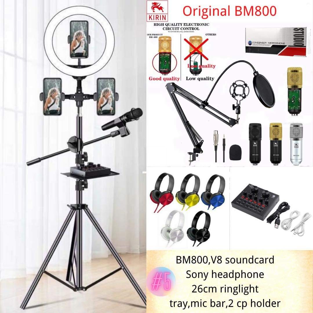 Brandnew Bm800 complete set, Audio, Microphones on Carousell