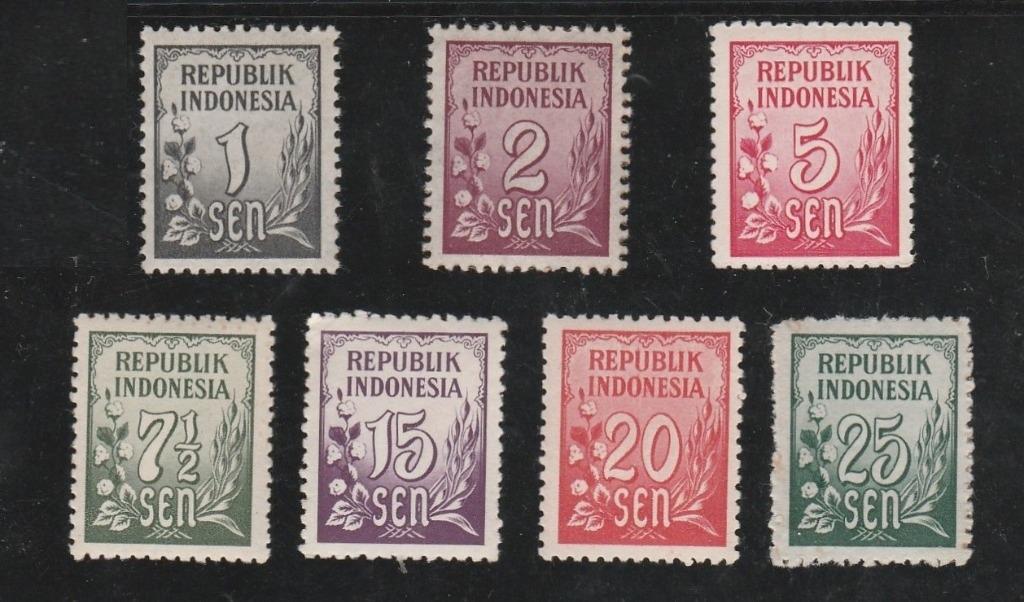 cst038(A$7)(B$4) A: Vintage Indonesia Stamp Set 7 Values MHN $7, B ...