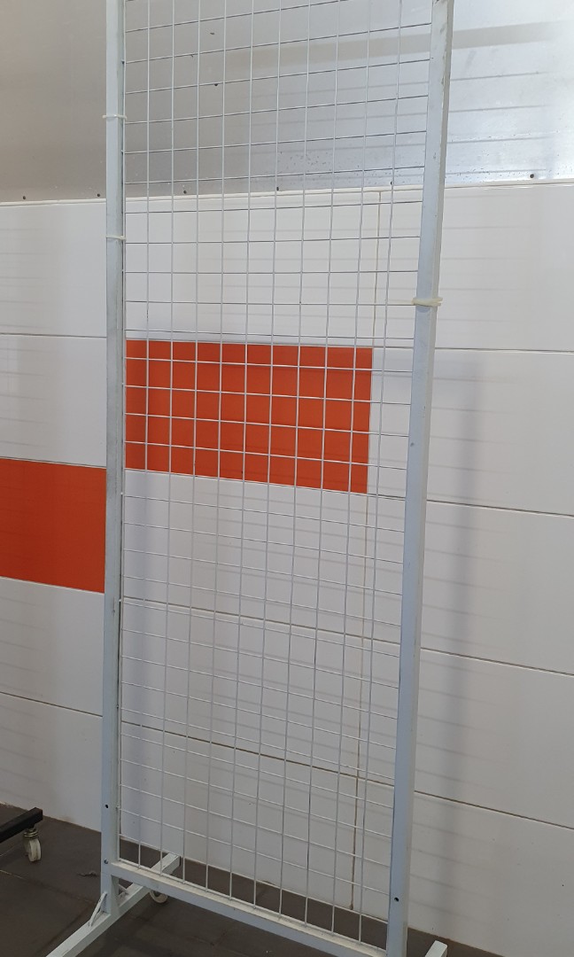 [022] white Display rack with wheels, Furniture & Home Living, Home ...