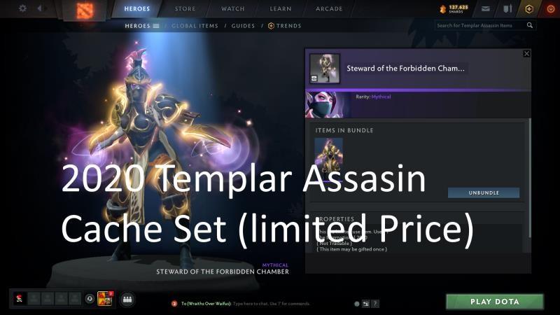 Dota 2 2020 Cache Set RARE Templar Assasin‼️, Video Gaming, Gaming ...