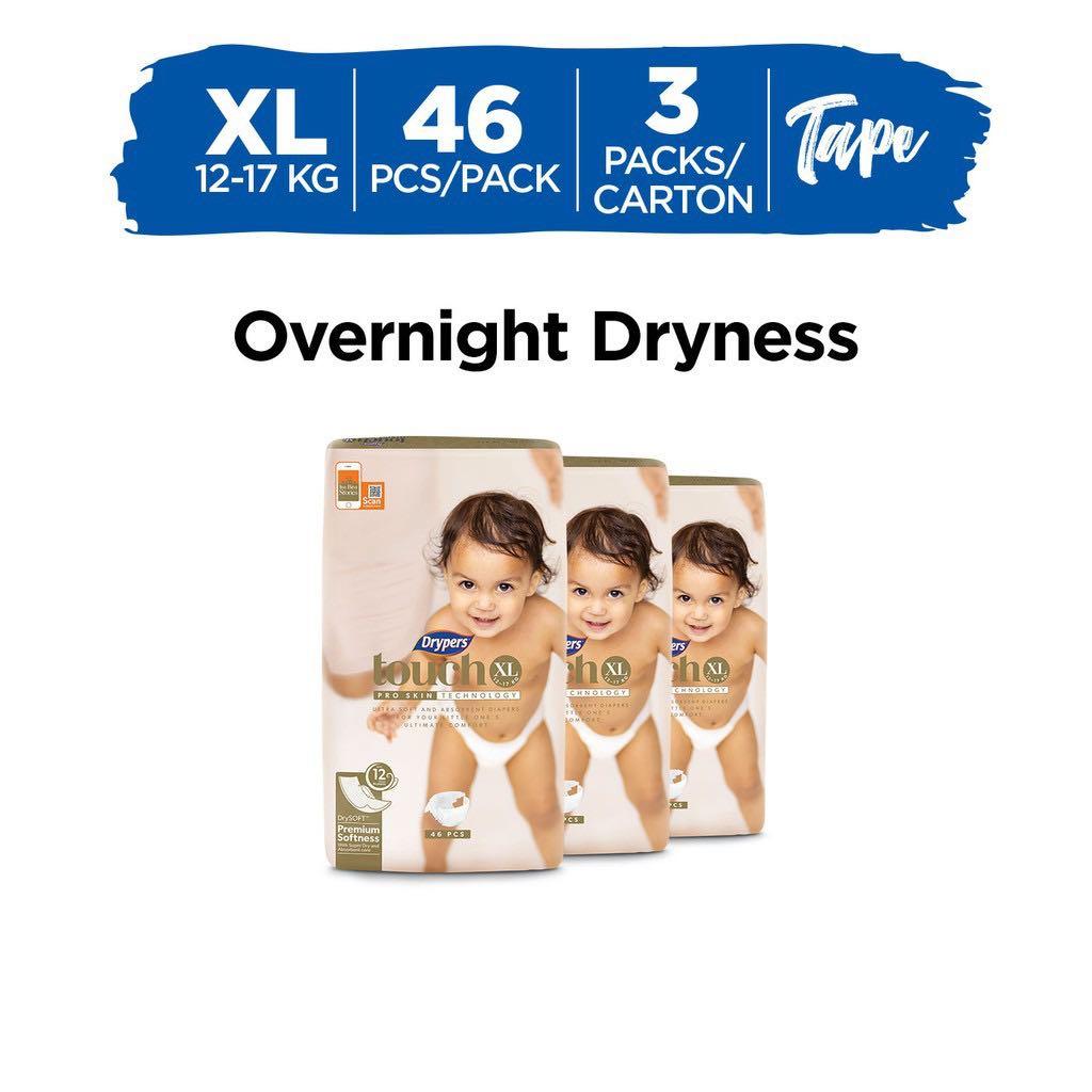 Drypers Touch Premium XL, Babies & Kids, Bathing & Changing, Diapers ...