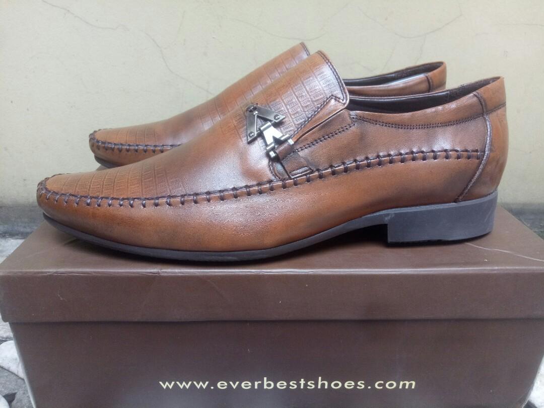 Everbest Shoes Coklat, Fesyen Pria, Sepatu , Sepatu Formal di Carousell