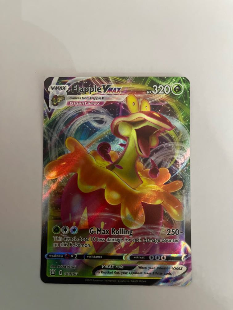 Flapple VMAX Battle Styles 19/163 ultra rare pokemon card, Hobbies ...