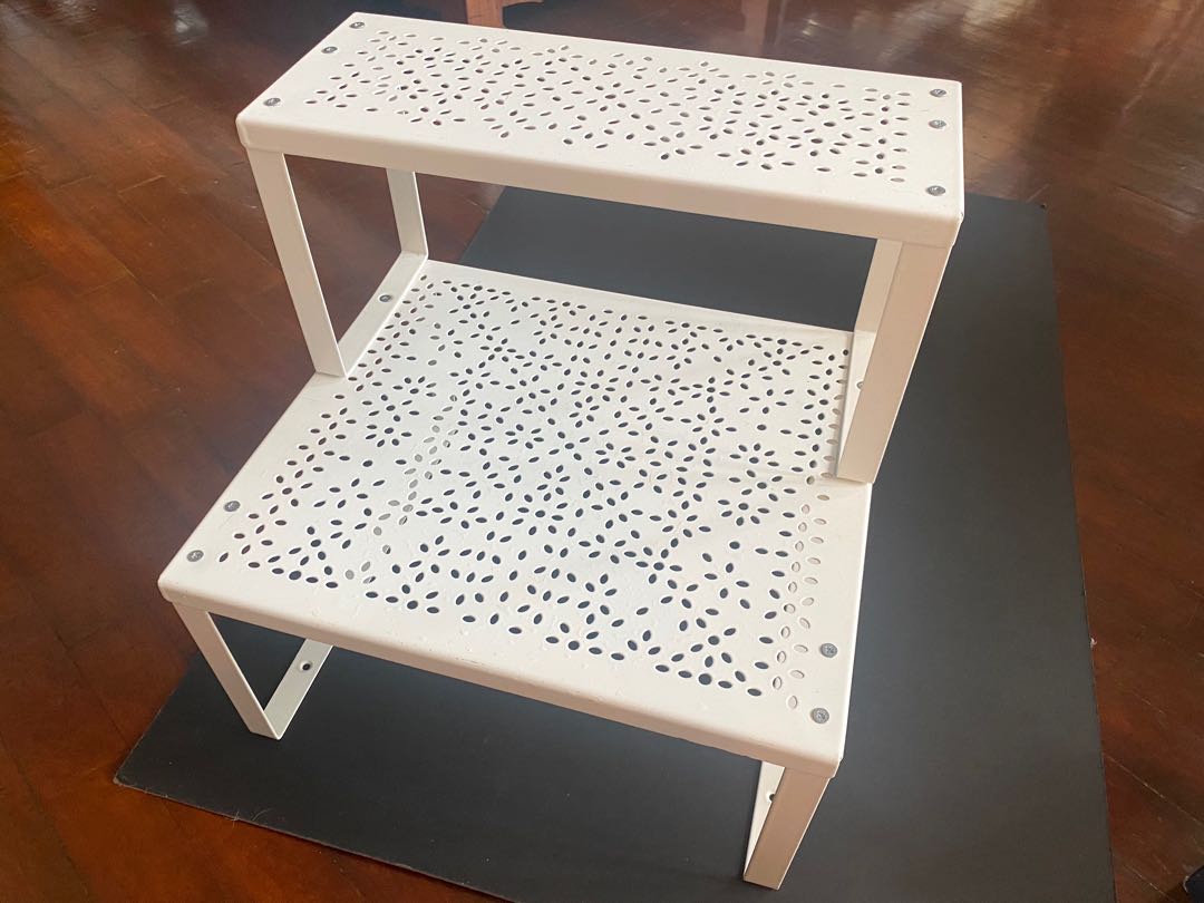 IKEA white 2 tier shelf, Furniture & Home Living, Furniture, Shelves ...