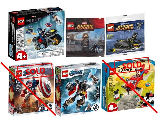 LEGO - 30160 Batman Jetski Polybag / 5002943 Marvel Winter Soldier ...