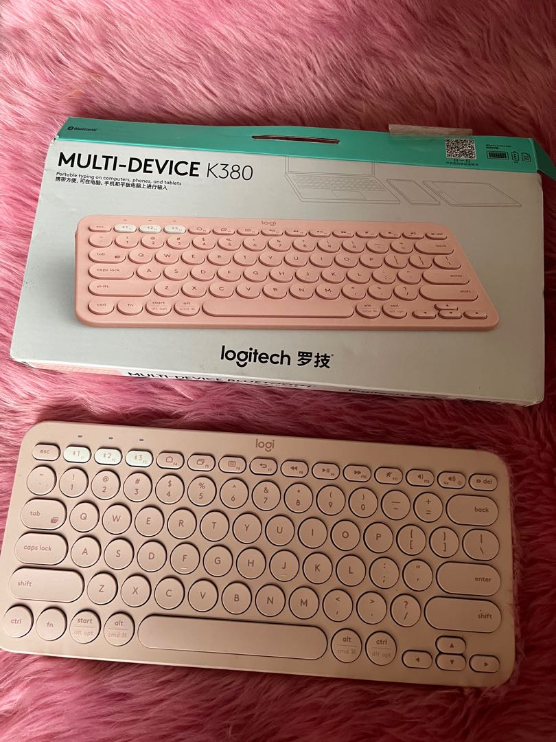 Logitech keyboard - K380 Pink, Computers & Tech, Parts & Accessories ...