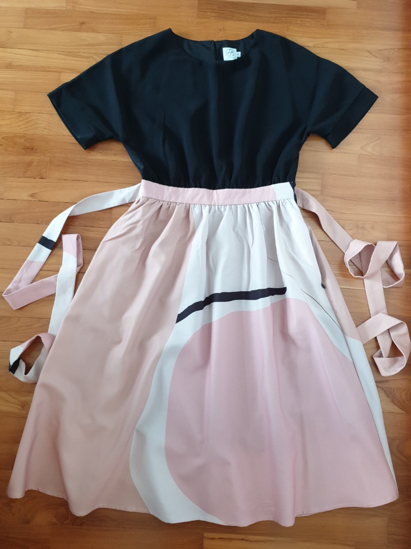 Mixed fabric dress, Women's Fashion, Dresses & Sets, Dresses on Carousell