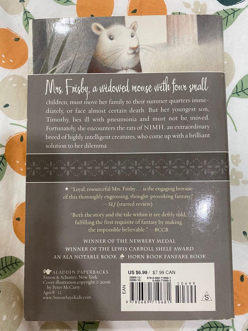 Mrs Frisby and the Rats of Nimh, Hobbies & Toys, Books & Magazines ...