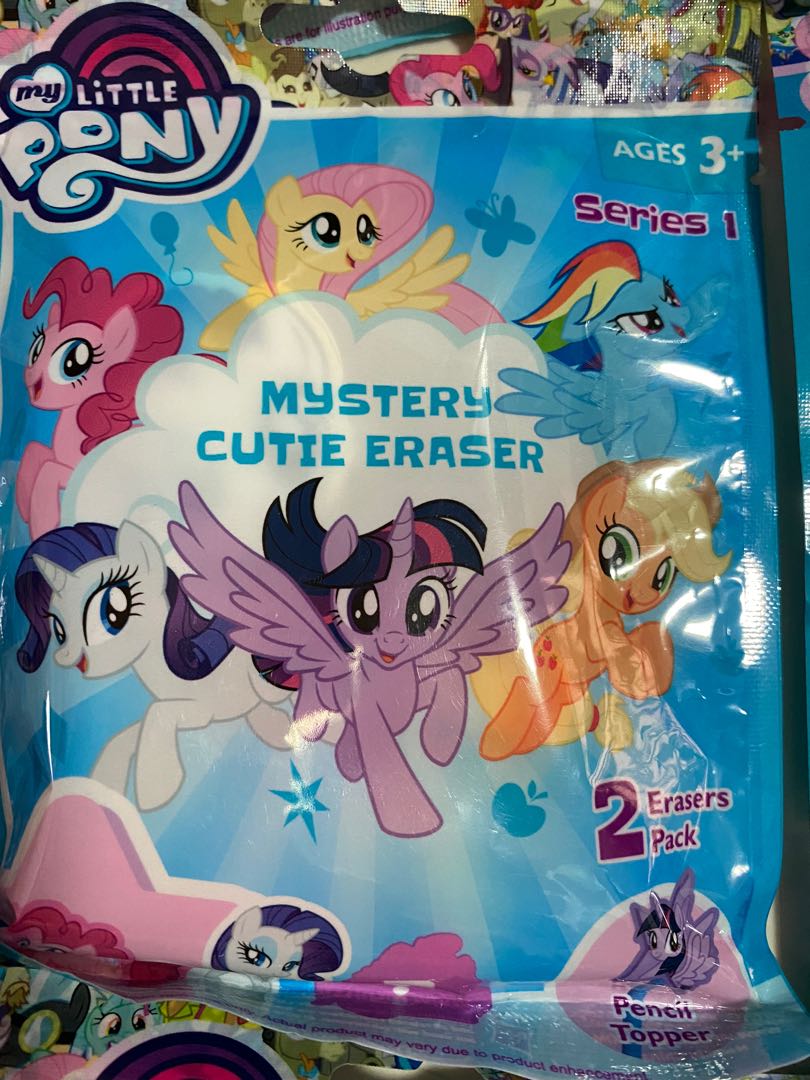 My little pony erasers and pencil topper bling bag, Hobbies & Toys ...