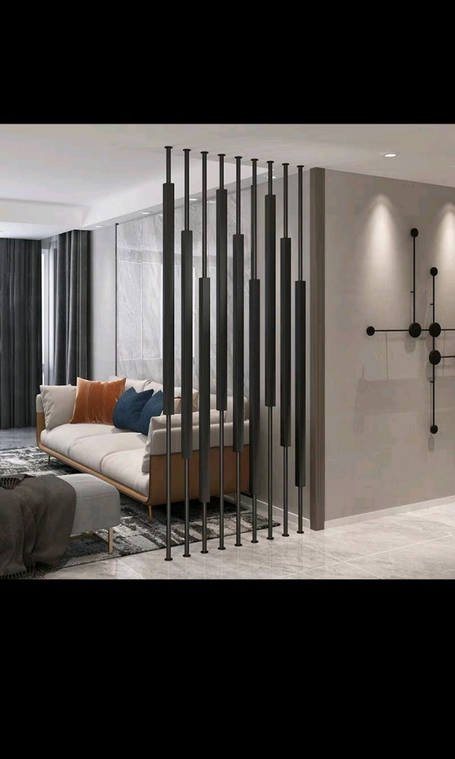 Brand New Wrought Iron Partition (Set of 3 Poles), Furniture & Home ...