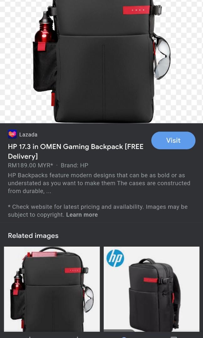 OMEN by HP backpack 17.3, Computers & Tech, Parts & Accessories, Laptop ...