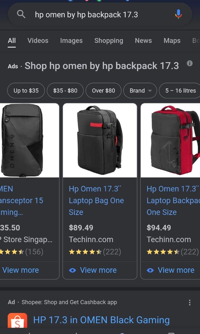 OMEN by HP backpack 17.3, Computers & Tech, Parts & Accessories, Laptop ...