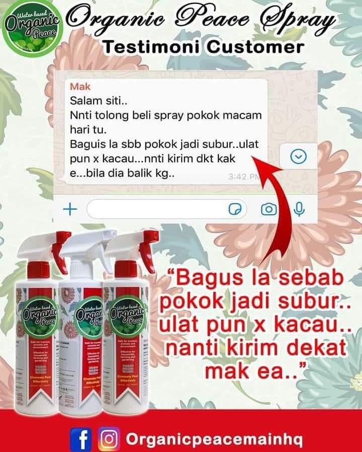 ORGANIC PEACE SPRAY / ORGANIC PESTICIDE / WATER BASED PESTICIDE ...