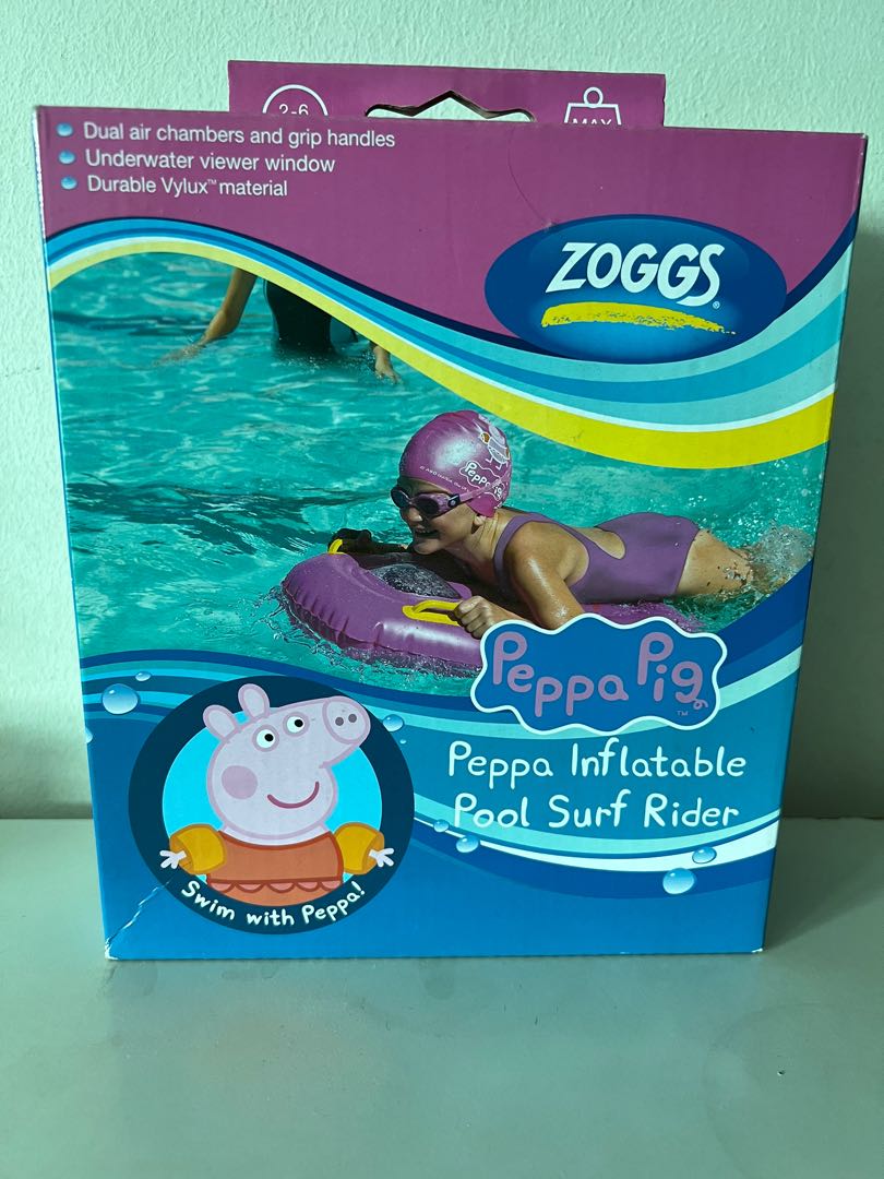 Peppa Pig Inflatable Pool Surf Rider (Zoggs), Babies & Kids, Going Out ...