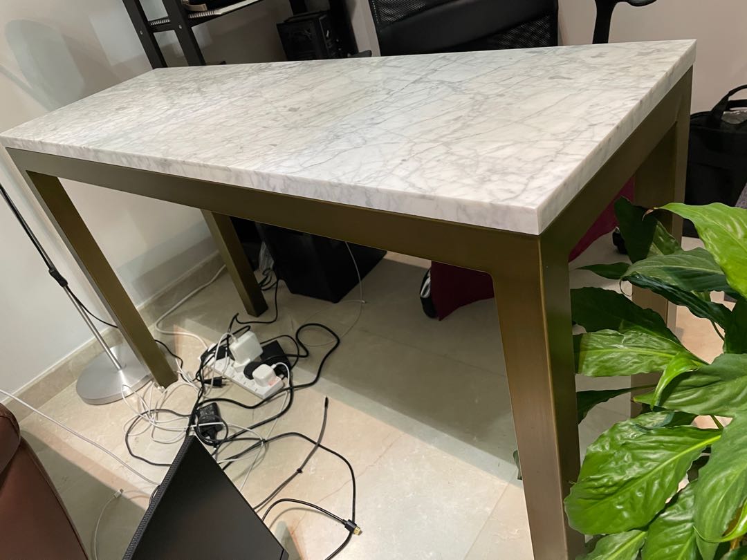 Real marble table, Furniture & Home Living, Furniture, Tables & Sets on ...