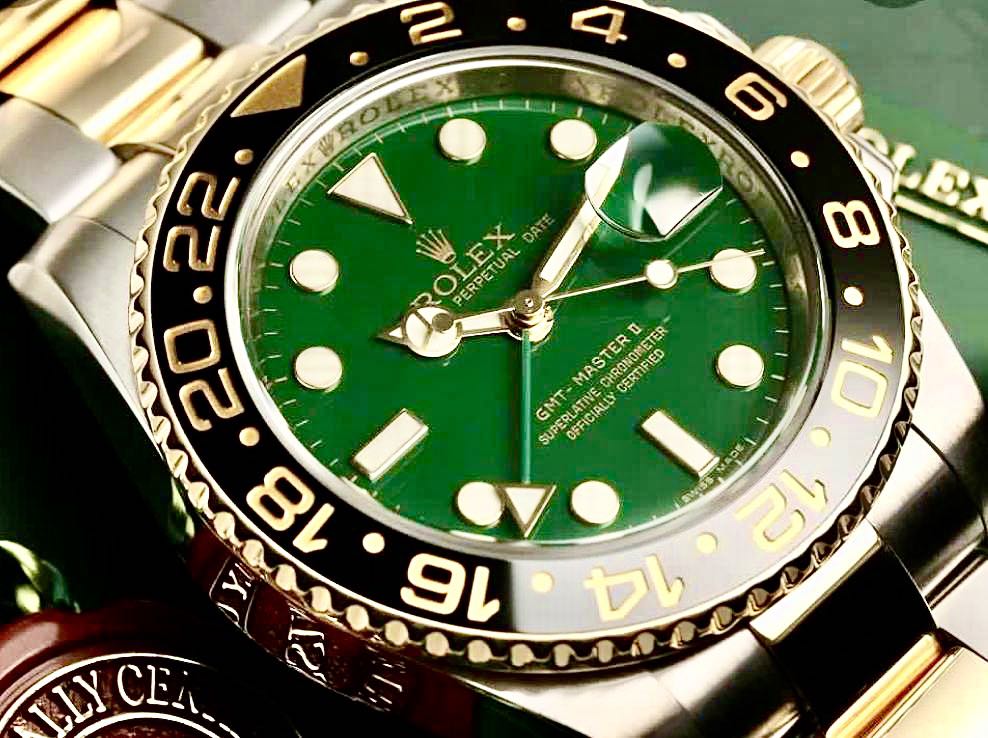 Rolex Gmt green jade dial 116713LN, Luxury, Watches on Carousell