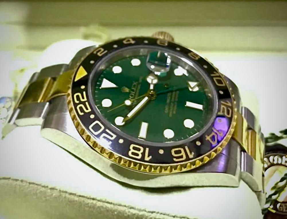 Rolex Gmt green jade dial 116713LN, Luxury, Watches on Carousell