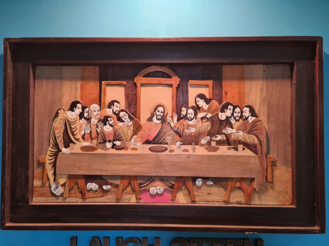 Solid Wood Last Supper 3D frame, Furniture & Home Living, Home Decor ...