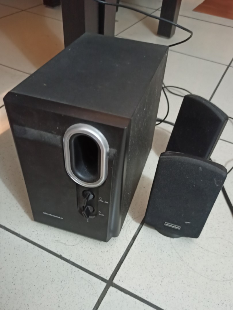 Speaker simbadda bass hitam Preloved audio, Elektronik, Audio di Carousell