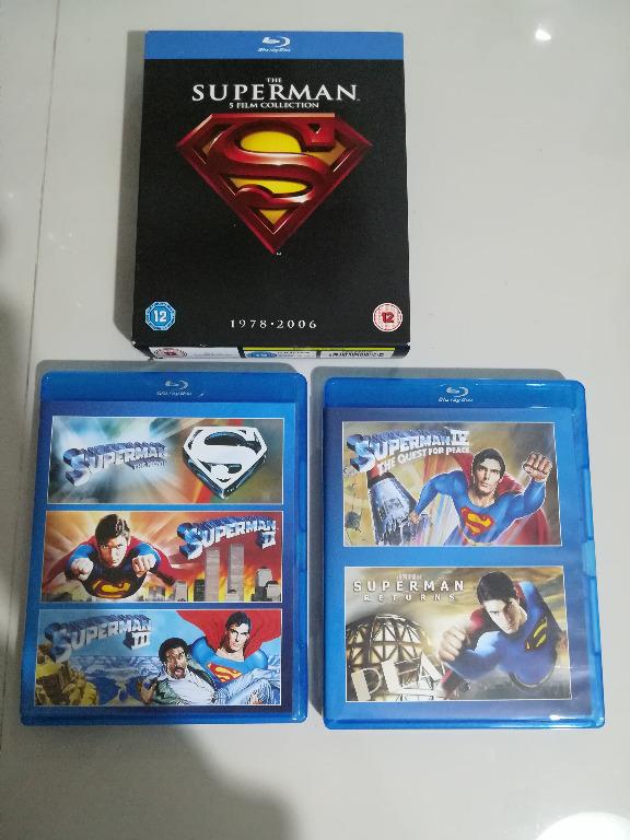 Superman 5 film collection Blu ray, Hobbies & Toys, Music & Media, CDs ...