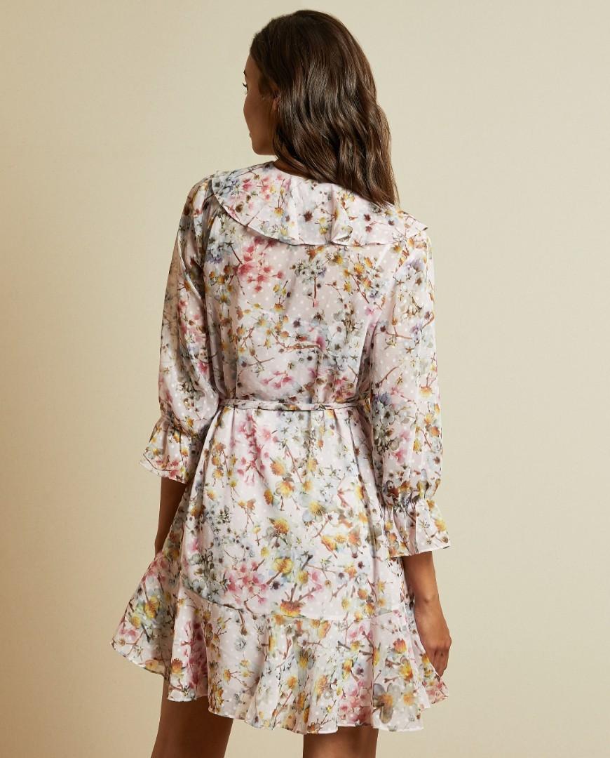 Ted Baker Jasmine Ruffle Wrap Dress, Women's Fashion, Dresses & Sets ...