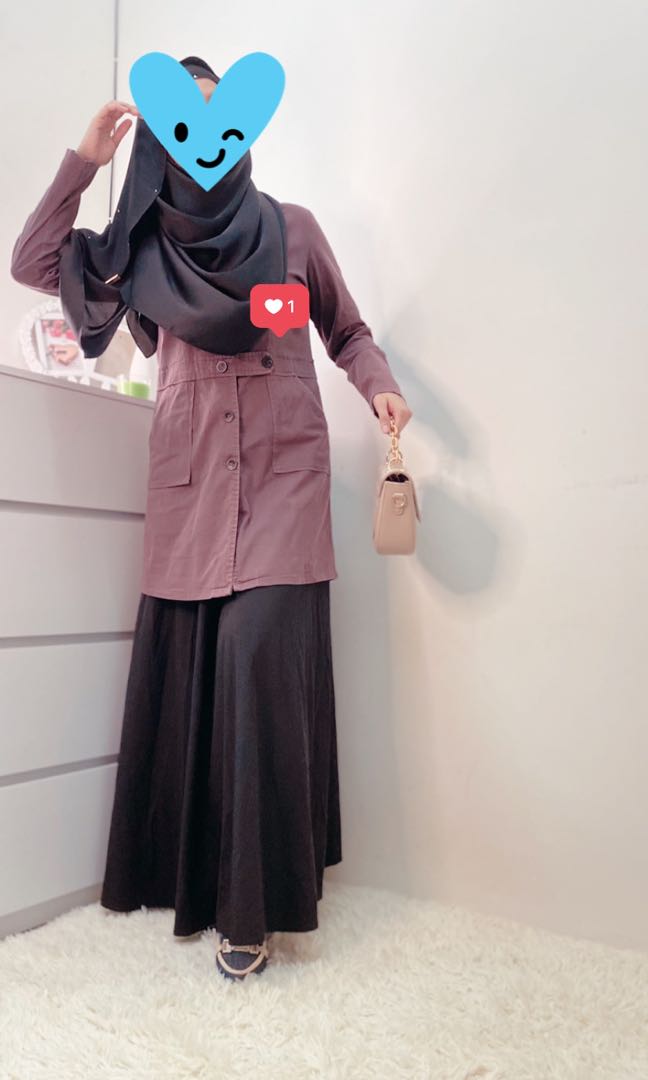 Trench Coat / blazer / jaket Muslimah tahan sejuk vintage, Women's ...