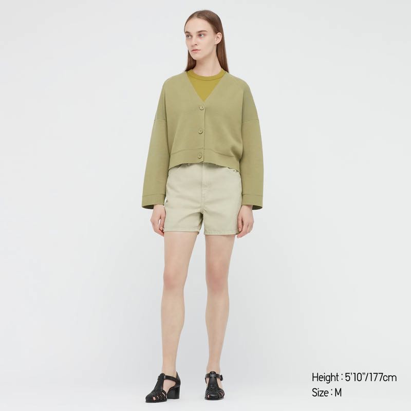uniqlo green cardigan, Women's Fashion, Tops, Longsleeves on Carousell