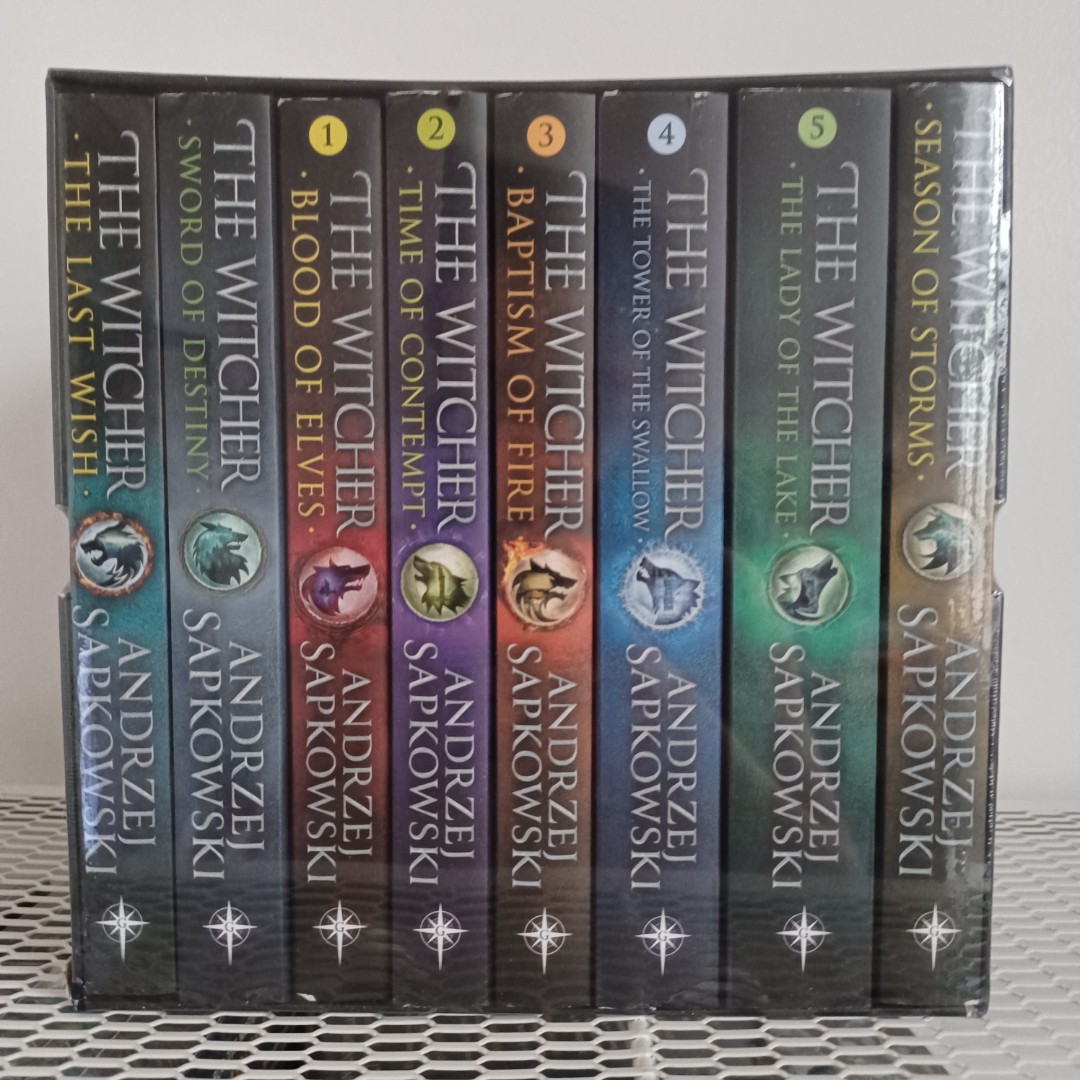 WITCHER complete set of 8 books boxed set series - andrzei sapkowski ...