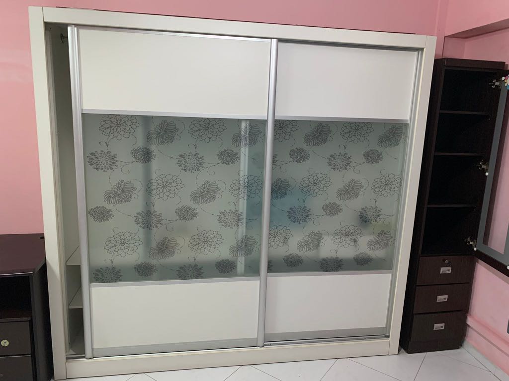 2.1 meter big wardrobe, Furniture & Home Living, Furniture, Shelves ...